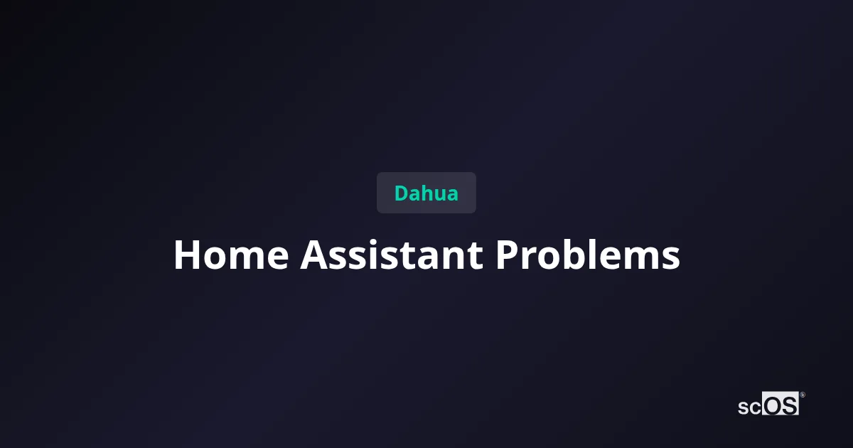 Dahua Home Assistant Problems? Try These Fixes First