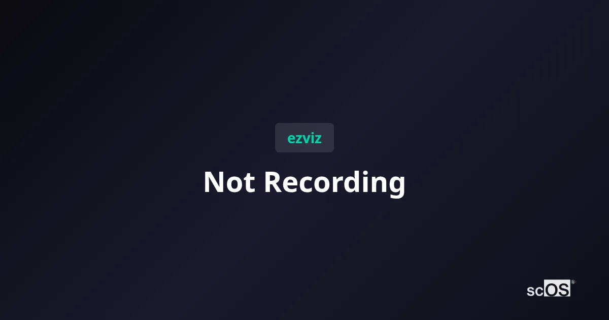 Ezviz Camera Not Recording? Targeted Fixes for UK Users